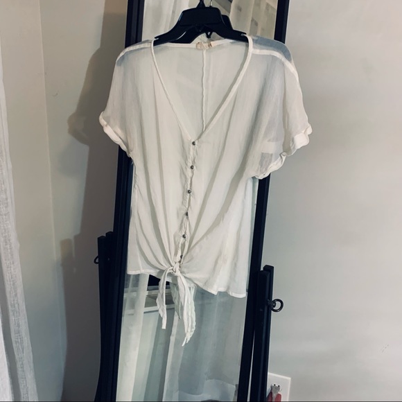 Mudd | Tops | Translucent Button Up Tshirt | Poshmark